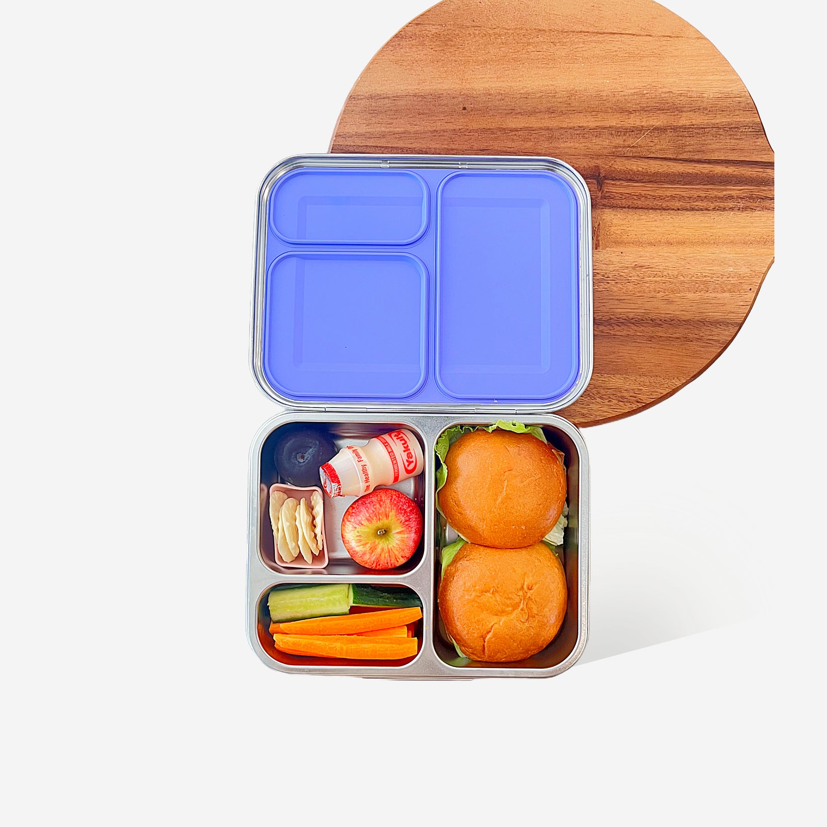 Stainless Steel Lunch Box | 3 Compartment Lunch Box | The Grub Box